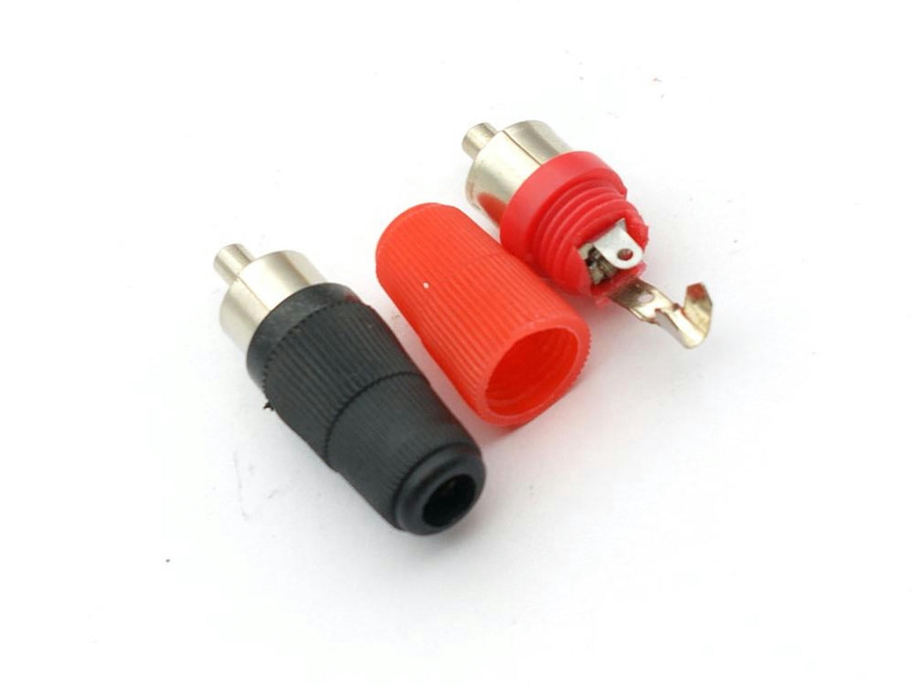 FOR 100pcs RCA Male plug Audio Video Connector soldering - Walmart.com