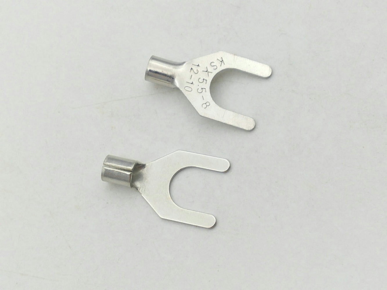 FOR 100pcs brass Spade Crimp Connector Terminals FOR Electrical Wiring ...