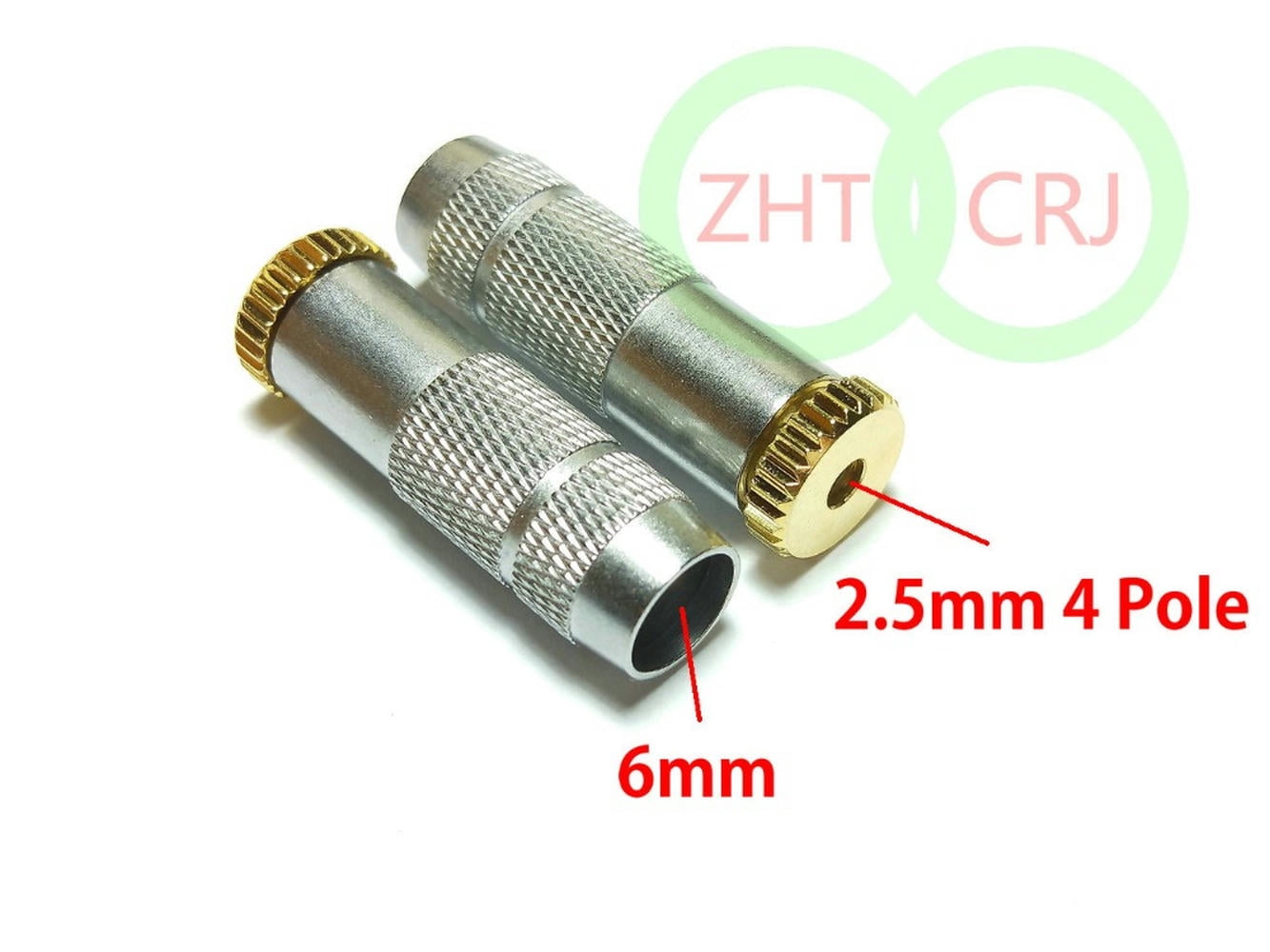 FOR 100pcs copper 2.5mm 4 Pole Jack Female Inline Socket Solder ...