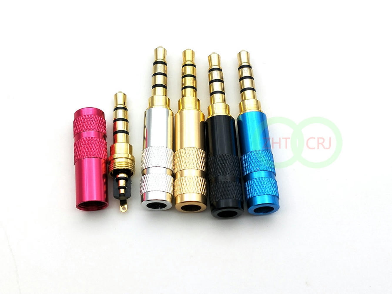 FOR 100pcs mini 3.5mm 4pole Male Repair Headphone Plug Metal Audio ...