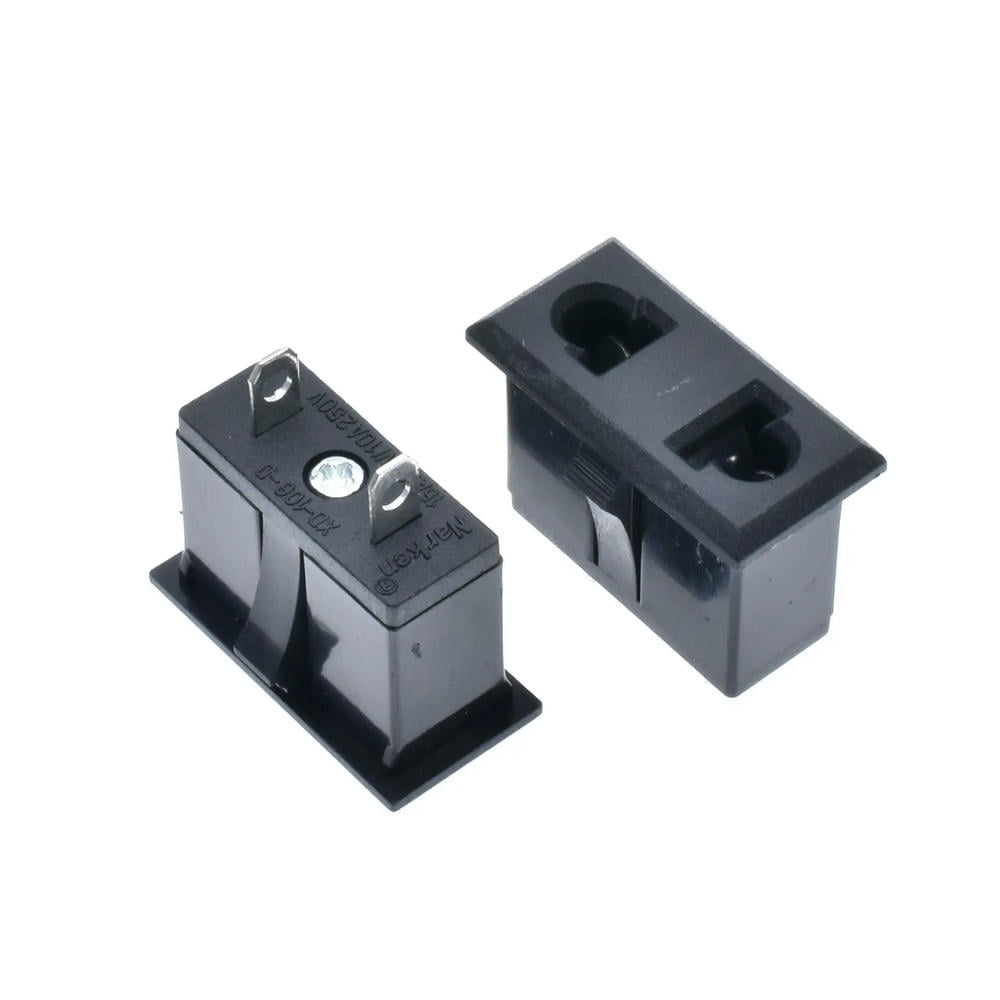 FOR 10A 250V IEC Power Inlet 2 pins Panel Type-A Type-C Wall For EU US ...