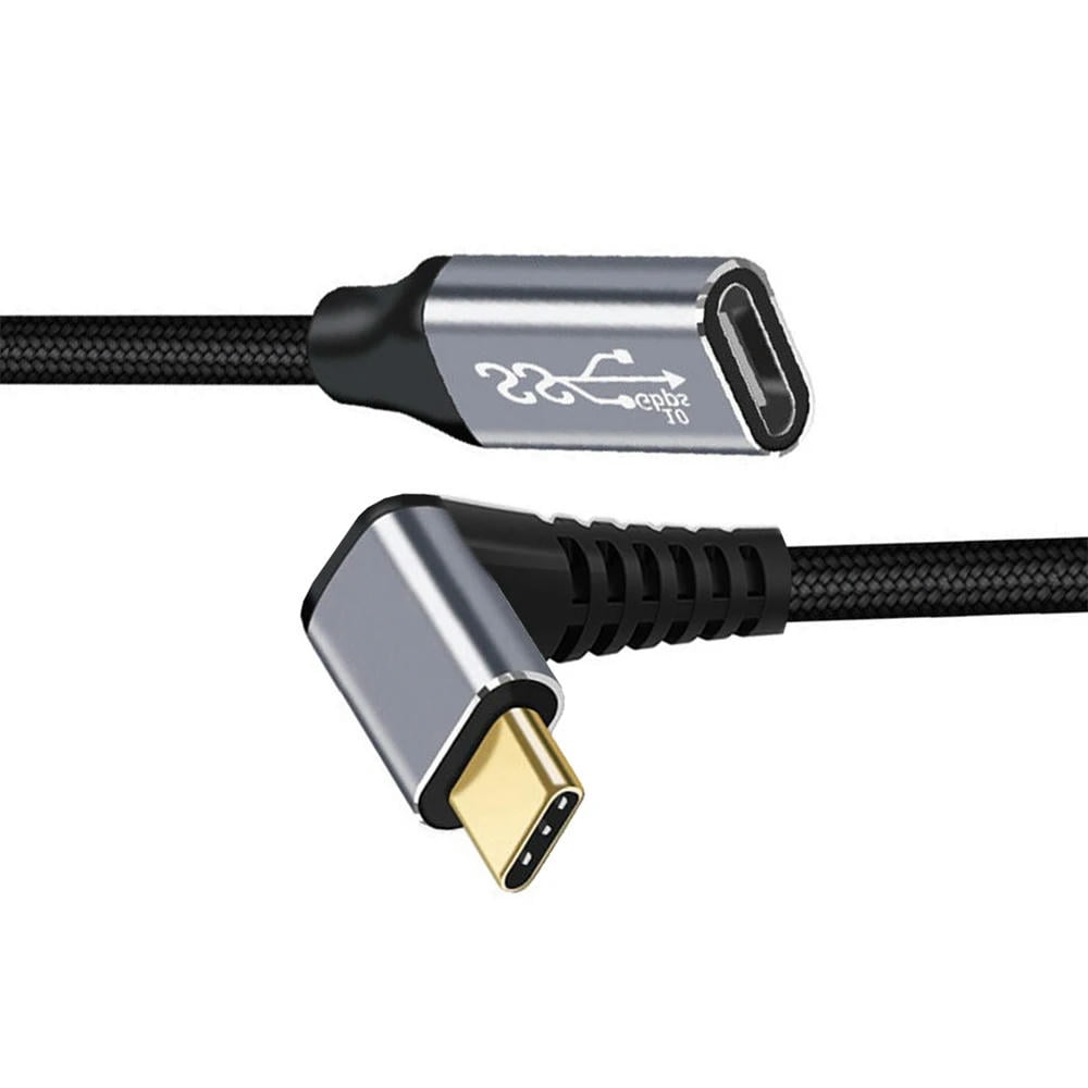 FOR 10Gbps 100W Up Down Angled USB-C USB 3.1 Type C Male to Female ...