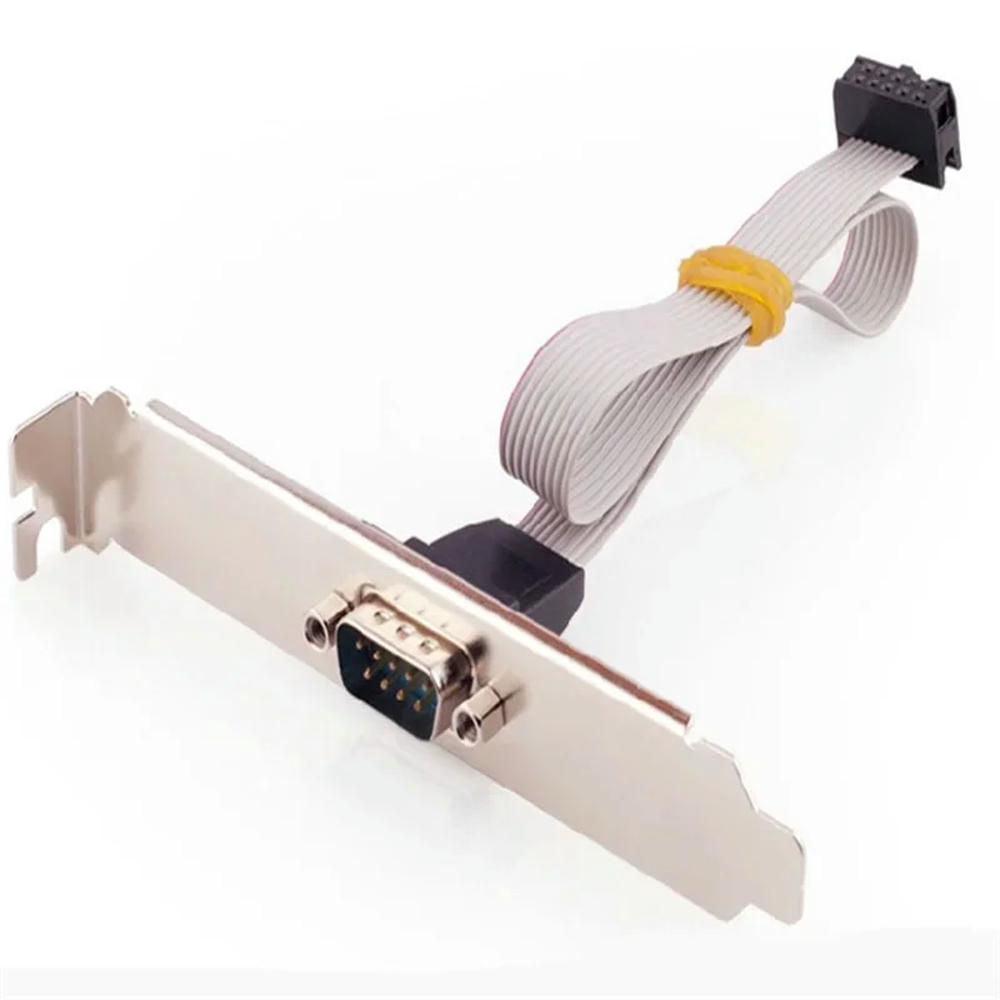 FOR 10P to DB9 Serial Port Bracket MainBoard 10P to 9P RS232 DB9 Male ...