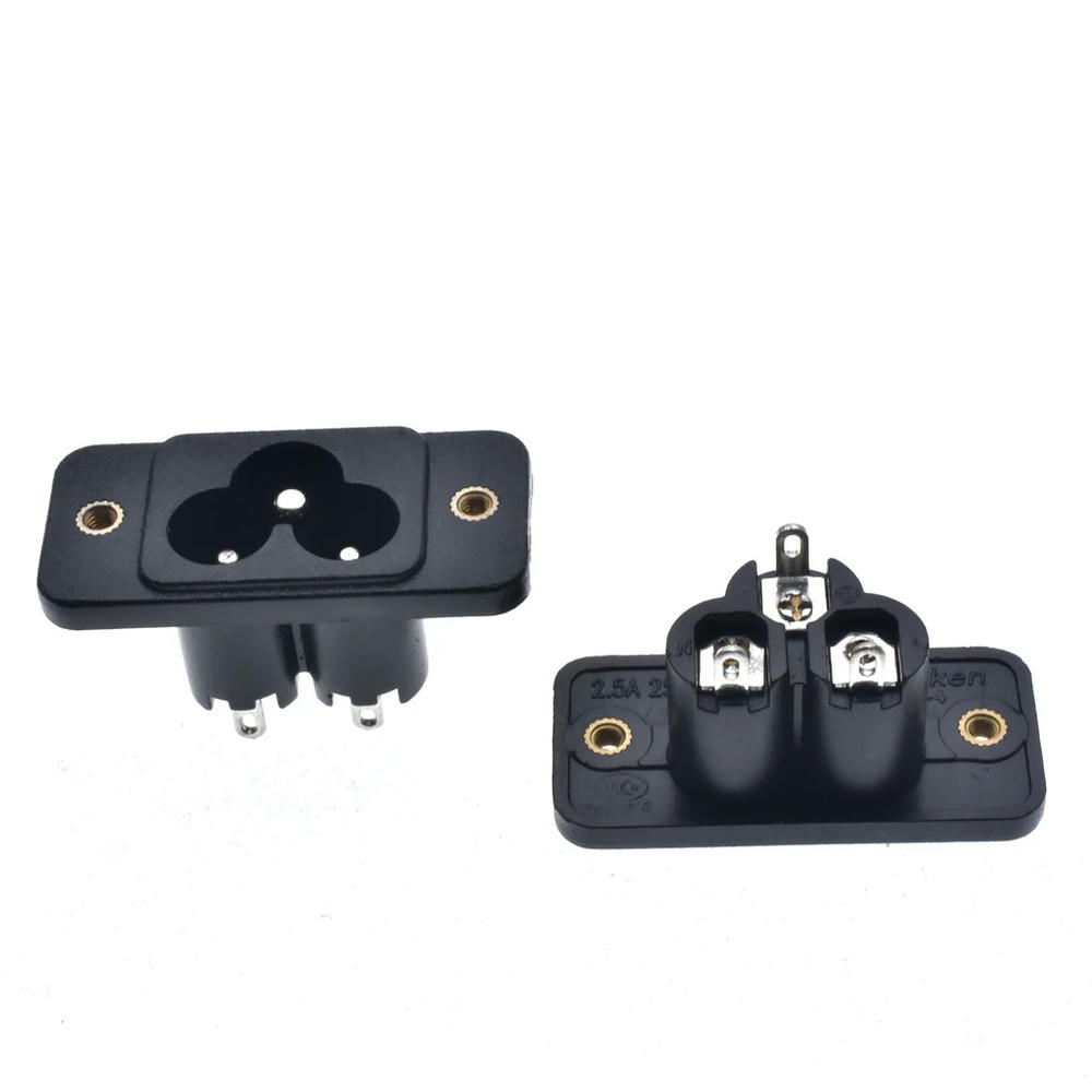 FOR 10PCS 2.5A 250V 3 pin voltage IEC 320 C6 male power connector 3pin ...