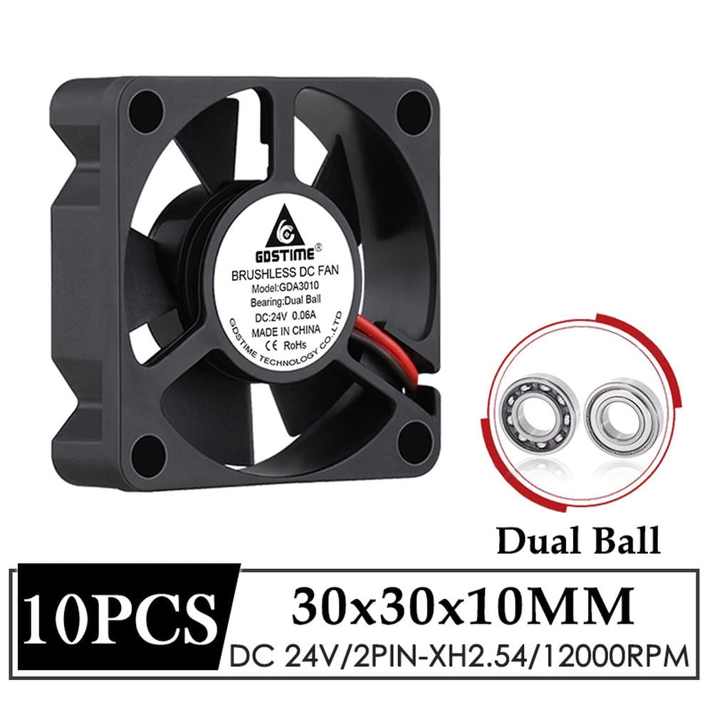 FOR 10PCS/LOT 30mm Mini Cooler DC 24V 30x30x10mm Dual Ball Bearing ...
