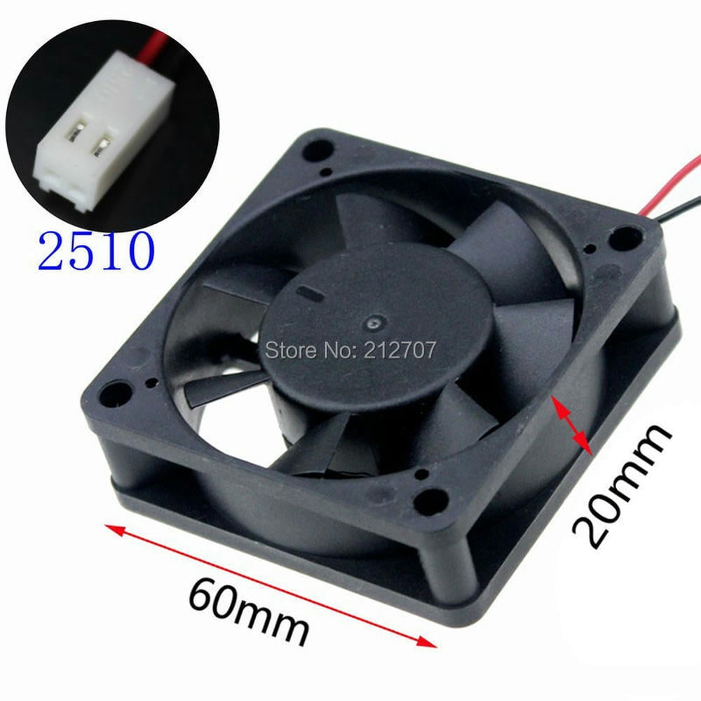 FOR 10Pcs 2Pin 2510 Connector 60mm x 60mm x 20mm 6cm 12V Brushless DC ...
