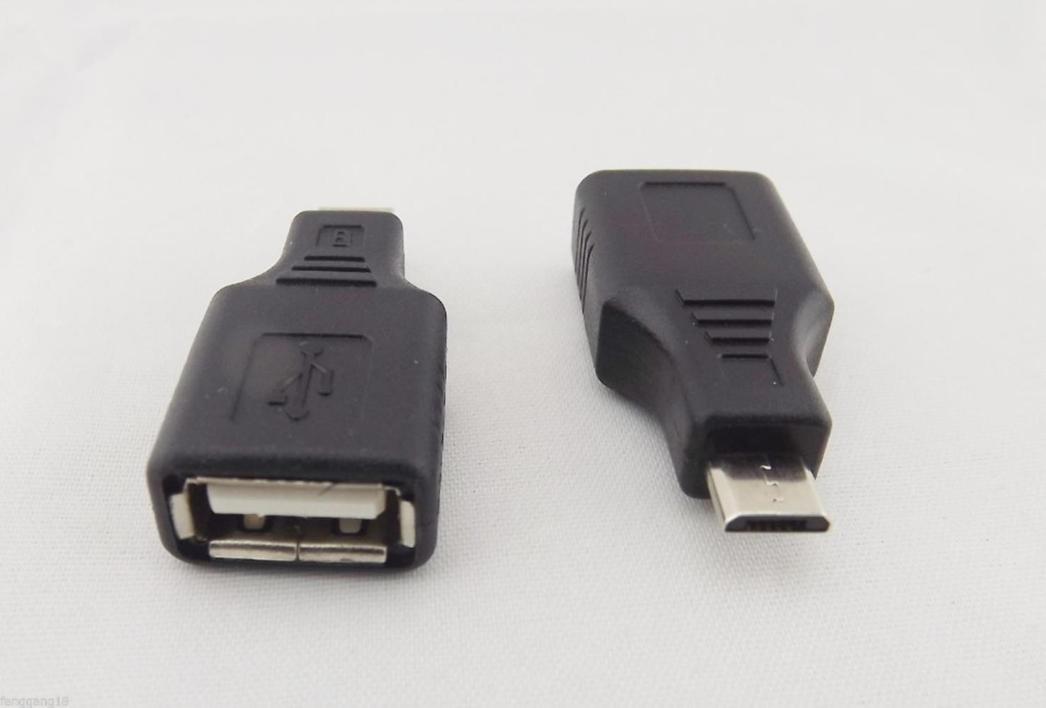 FOR 10Pcs F/M USB 2.0 A Female To Micro USB B 5 Pin Male Plug Adapter ...