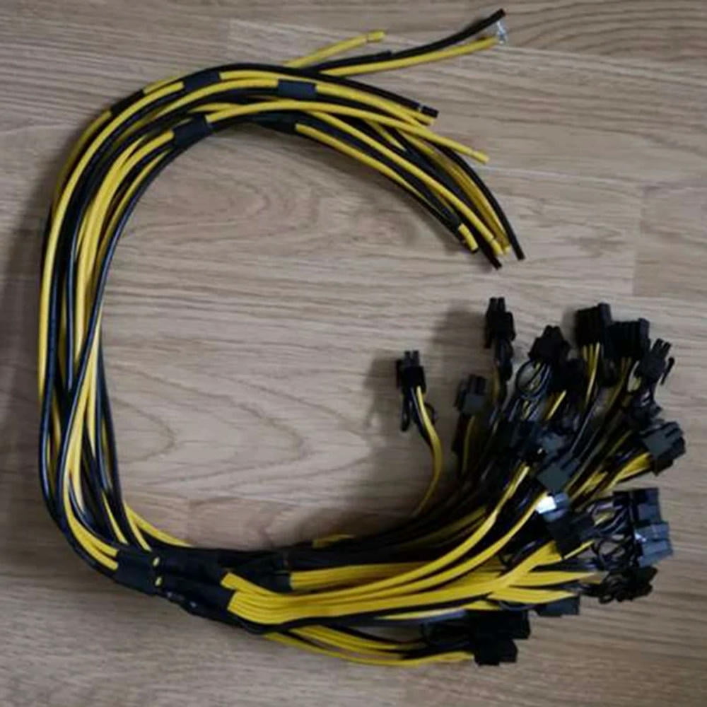 FOR 10Pcs Power Cord 6+2 Pin Card Line 1 To 3 Miner Graphics Card Line ...