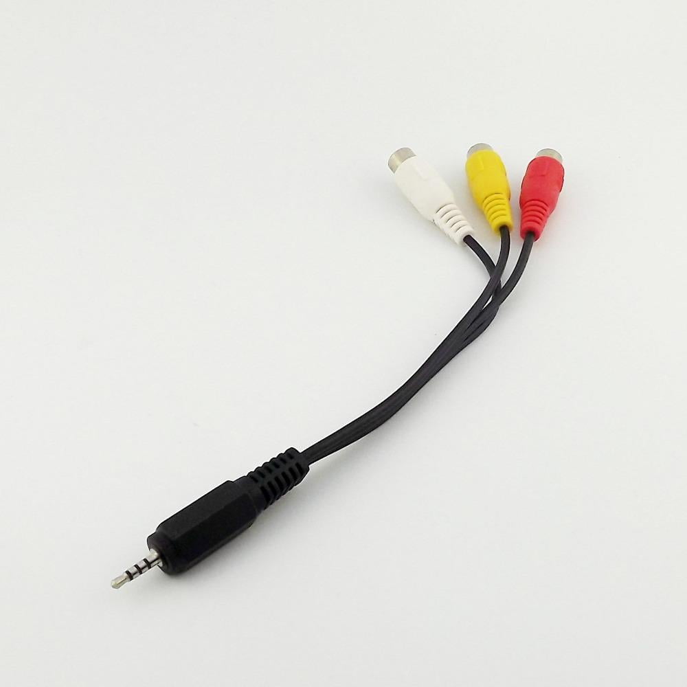 FOR 10pcs 2.5mm Male Stereo Plug To 3 RCA Female Audio Video AV Adapter ...
