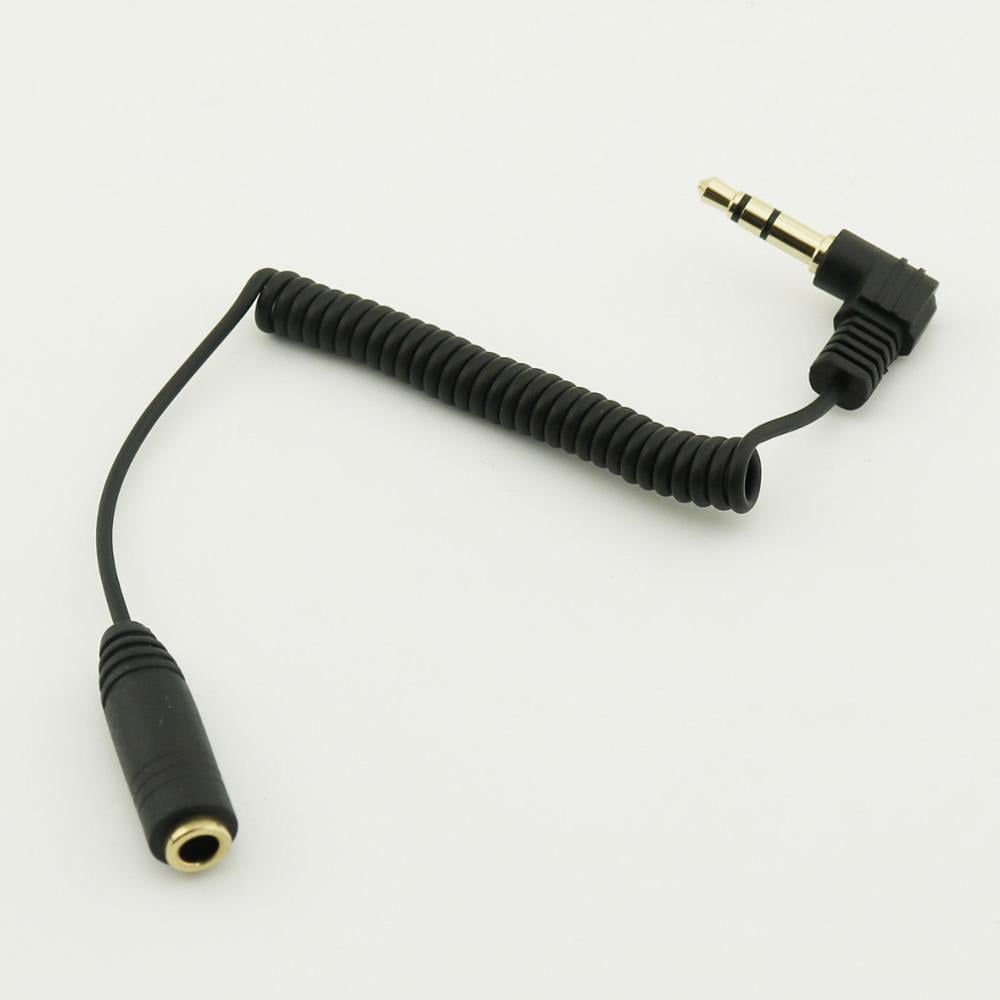 FOR 10pcs 3.5mm Male to Female Jack Headphone Mic Audio Adapter Coiled ...