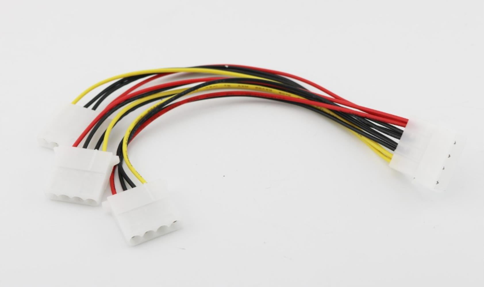 FOR 10pcs 4 Pin Molex Male to 3 Port Molex IDE Female Power Supply 4 Pin IDE Splitter Adapter ...