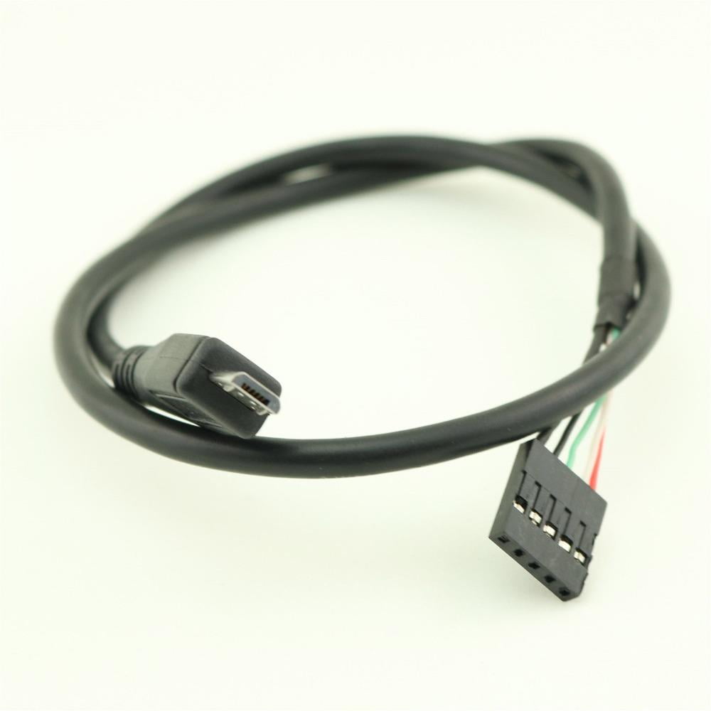 FOR 10pcs 50cm Micro USB 5Pin Male to Dupont 5 Pin Female Header ...