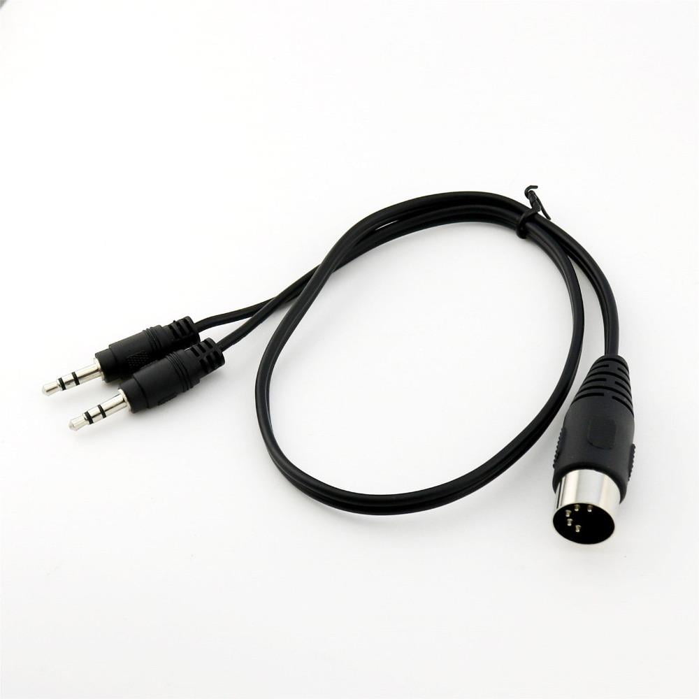 FOR 10pcs 50cm Midi Din 5 Pin Male to 2x 3.5mm 1 Stereo Male Plug Audio ...