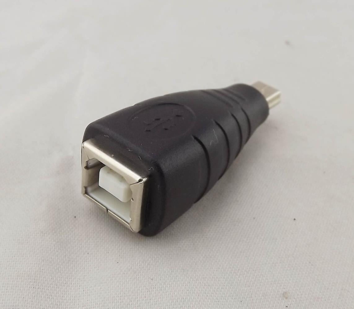 FOR 10pcs Black USB 2.0 Type B Printer Female To Mini USB 5 Pin Male ...