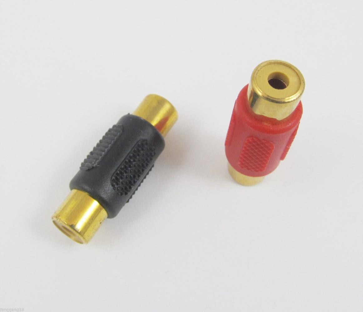 FOR 10pcs Gold RCA Female to RCA Female AV Audio Coupler Adapter ...
