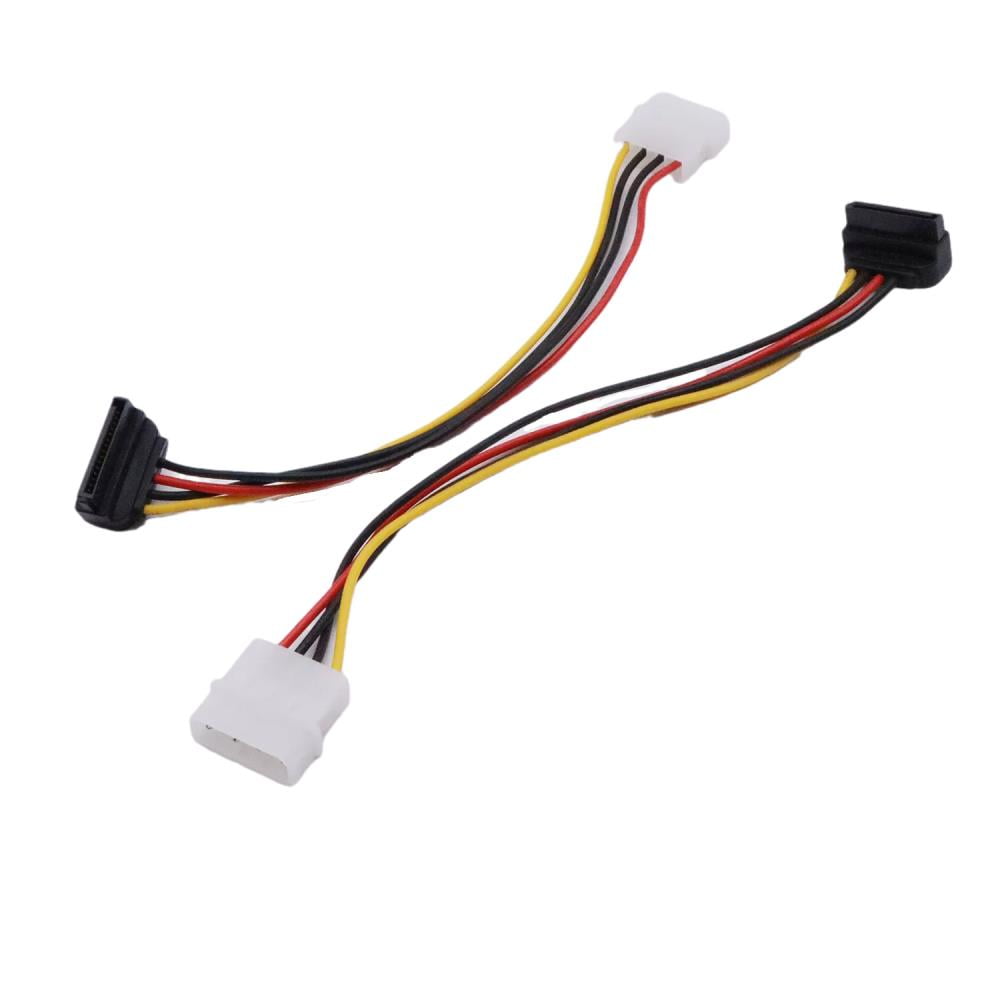 FOR 10pcs IDE 4 Pin Molex Male to Serial ATA SATA Female 15 Pin 90 ...
