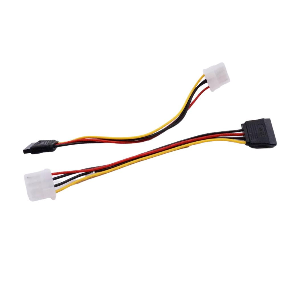 FOR 10pcs IDE Molex 4 Pin Male to Serial ATA SATA 15 Pin Male HDD Power ...