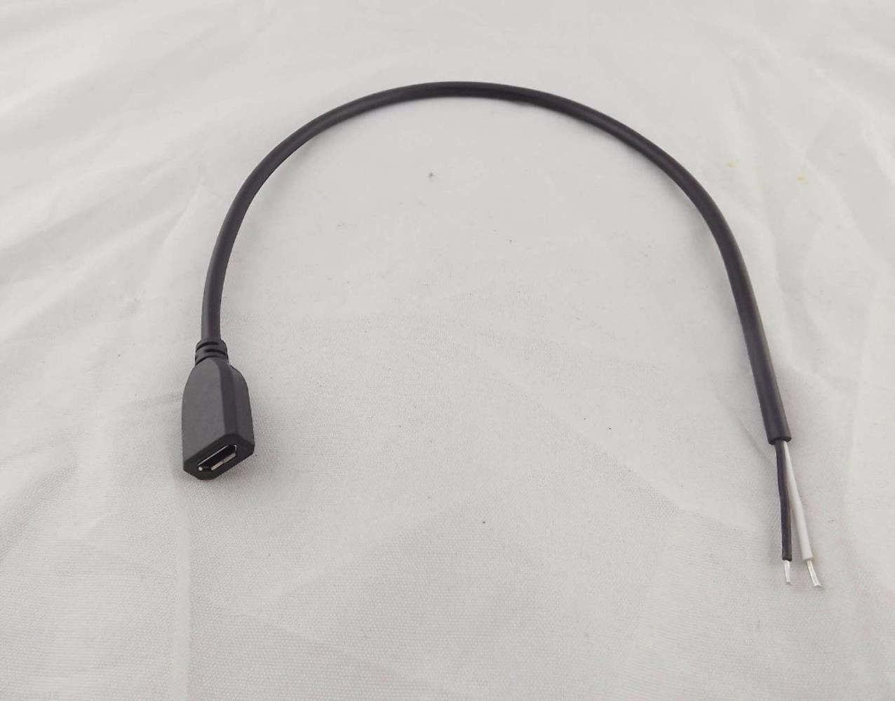 FOR 10pcs Micro USB 5 Pin Female Jack 2 Pin 2 Wire Charge Cable Cord ...