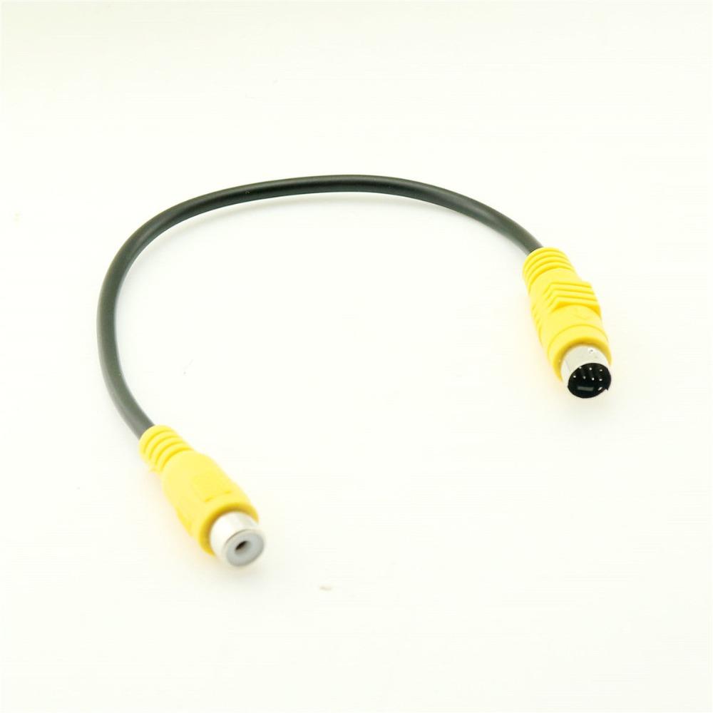 FOR 10pcs Mini DIN 7 Pin S-Video Male Plug To AV TV RCA Female Audio ...