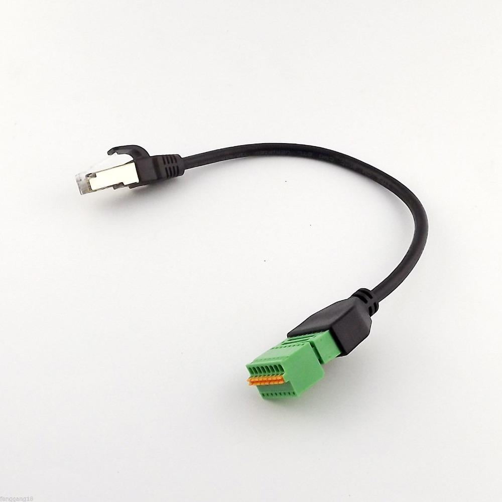 FOR 10pcs RJ45 Ethernet Male Plug To 8 Pin AV Terminal Spring ...