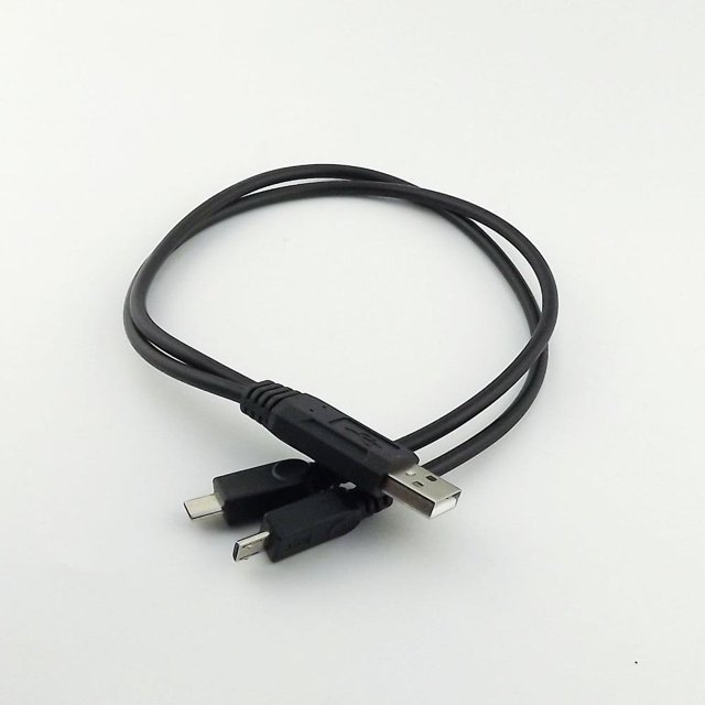 FOR 10pcs USB 2.0 A Male Plug to Dual Micro USB Male Y Splitter Data ...