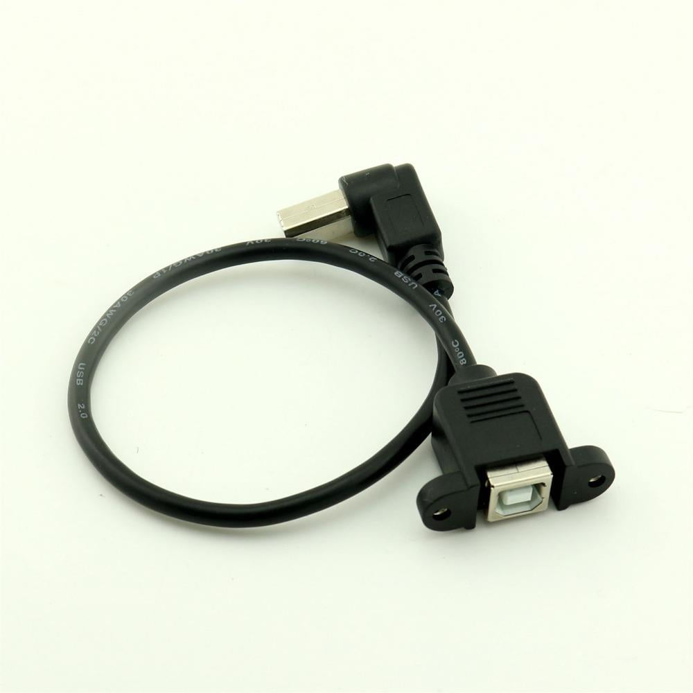 FOR 10pcs USB 2.0 B Male Right Angled to B Female Panel Mount Printer ...