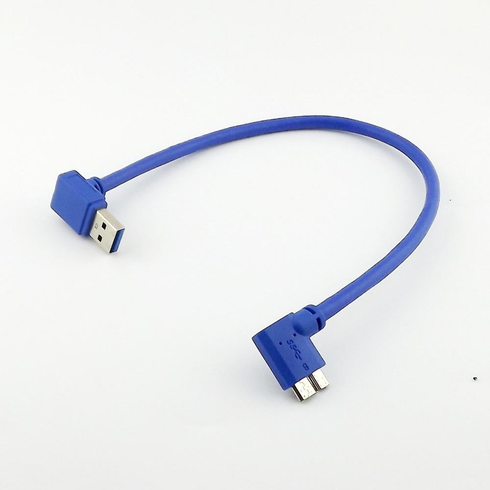 FOR 10pcs USB 3.0 A Male Down Angled to Micro B Plug 10 Pin Right Angle ...