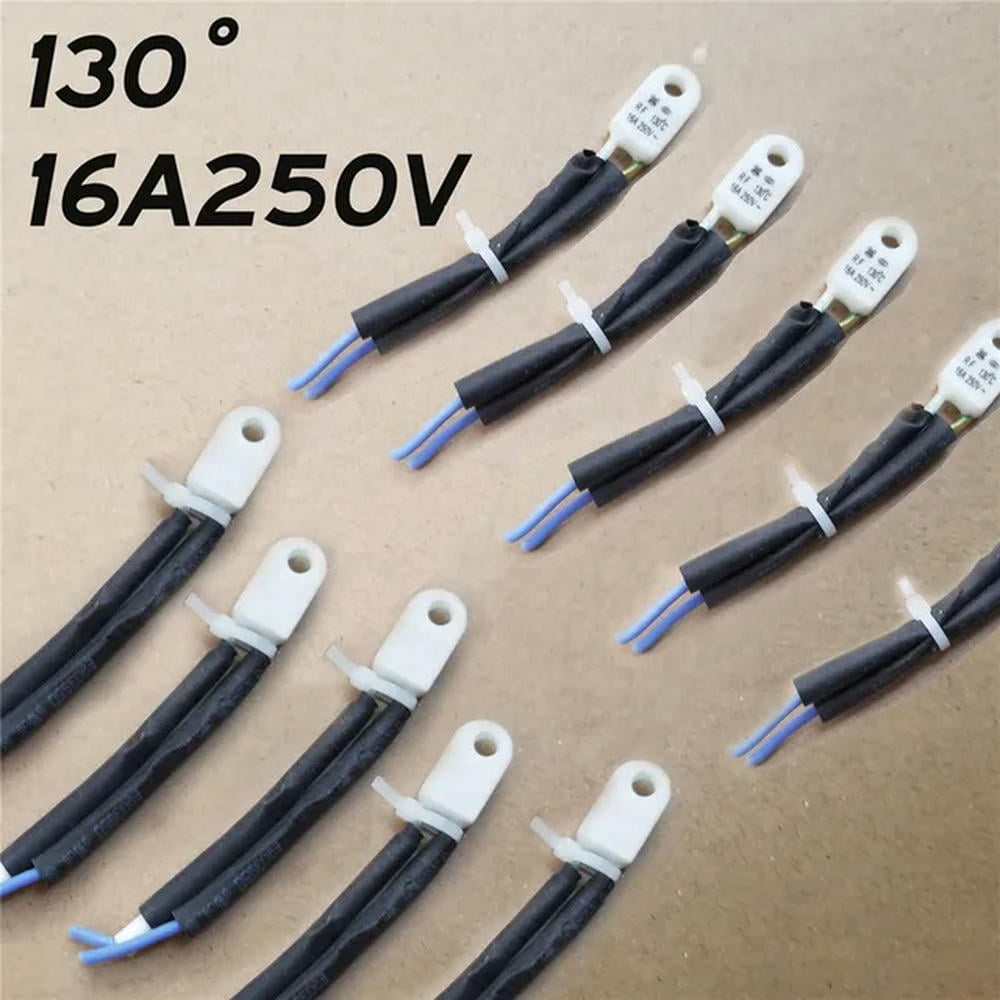 FOR 10pcs Universal TF130 Temperature Fuse 250V 16A Heater Fuses ...
