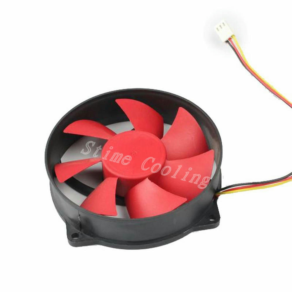 FOR 10pcs/set DC cooling fan 12V 3pin Red Round 9CM 90mm 9525 Computer ...