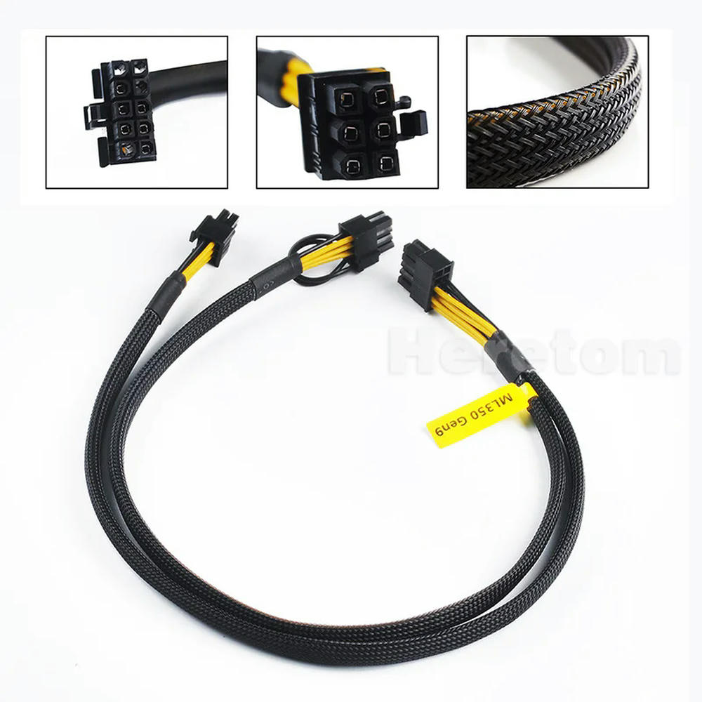 FOR 10pin to 6+8pin GPU Video Card Power Adapter Cable For DL385 gen8 ...