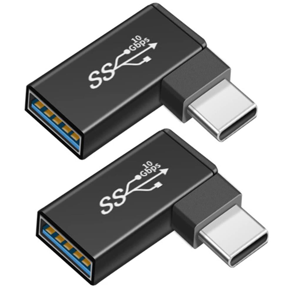 FOR 10x Right/Left Angle 90 Degree USB Type C 3.1 Male to USB 3.0 A ...