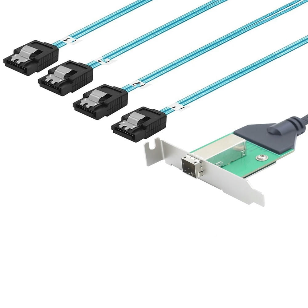 FOR 12G 30AWG External Mini SAS HD SFF-8644 female wiht PCBA to 4 Port ...