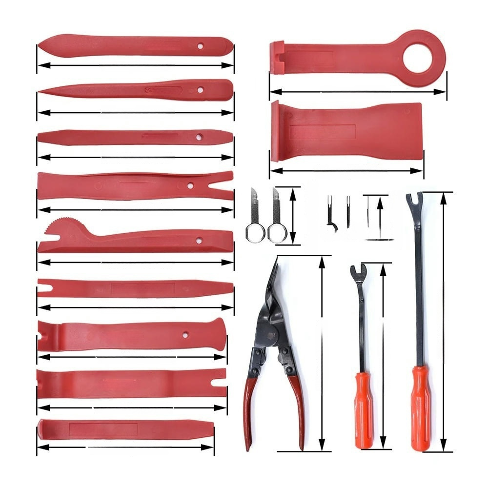 FOR 19pcs Car o Removal Tools Interior Door Panel Clip Trim Moldings ...