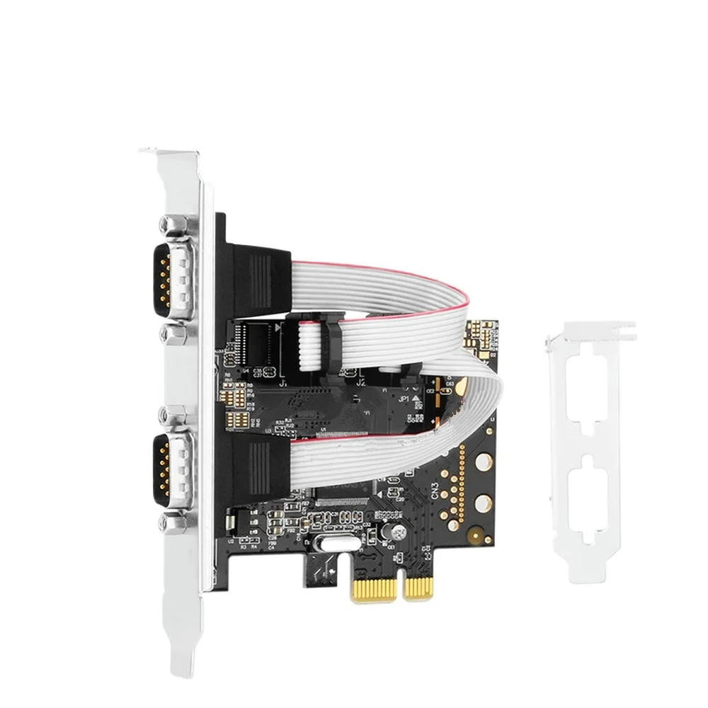 FOR 1PC PCIE Two-port RS232 Serial Port Card COM Port Expansion Card ...