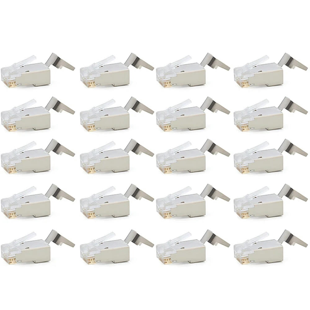 FOR 1PCS 20 Pcs Cat6/6A RJ45 Pass Through Modular Plugs, Shielded (STP ...