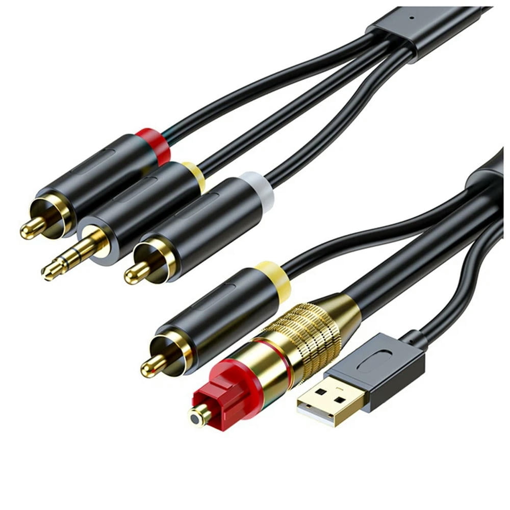 FOR 1PCS Digital Optical To Analog 3.5Mm AUX Audio Cable Optical To ...