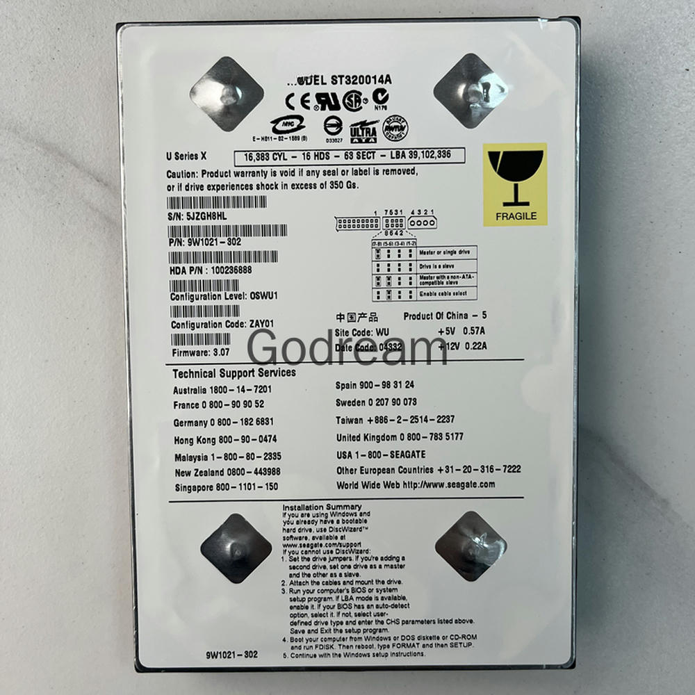 FOR 1PCS FOR 3.5 Inch 20G Desktop Computer Hard Disk IDE Parallel Port ...