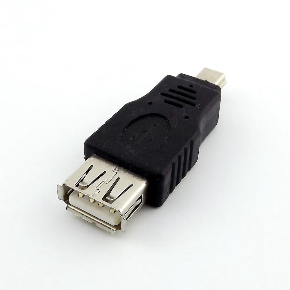 FOR 1pcs USB 2.0 A Female Jack to Mini USB B 5 Pin Male Plug Adapter ...