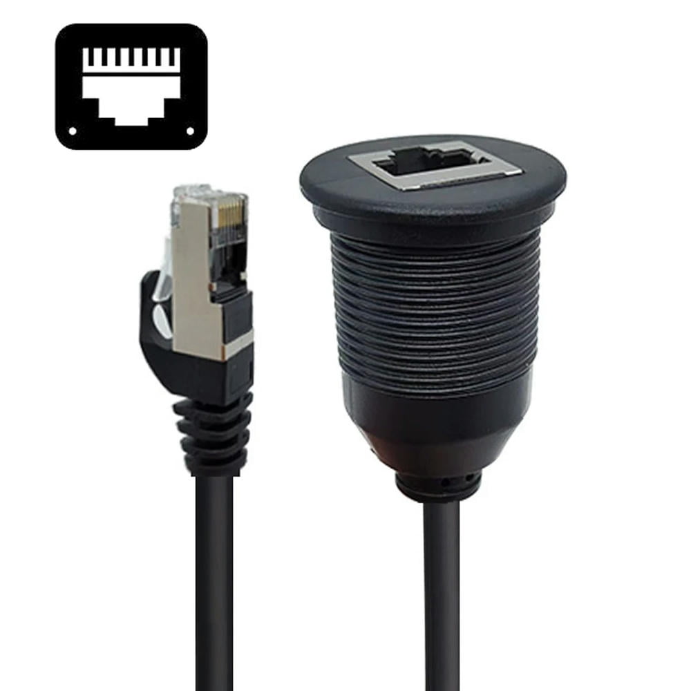 FOR 1m Waterproof Dustproof Latch Locking /Screw Locking CAT6 RJ45 Male ...