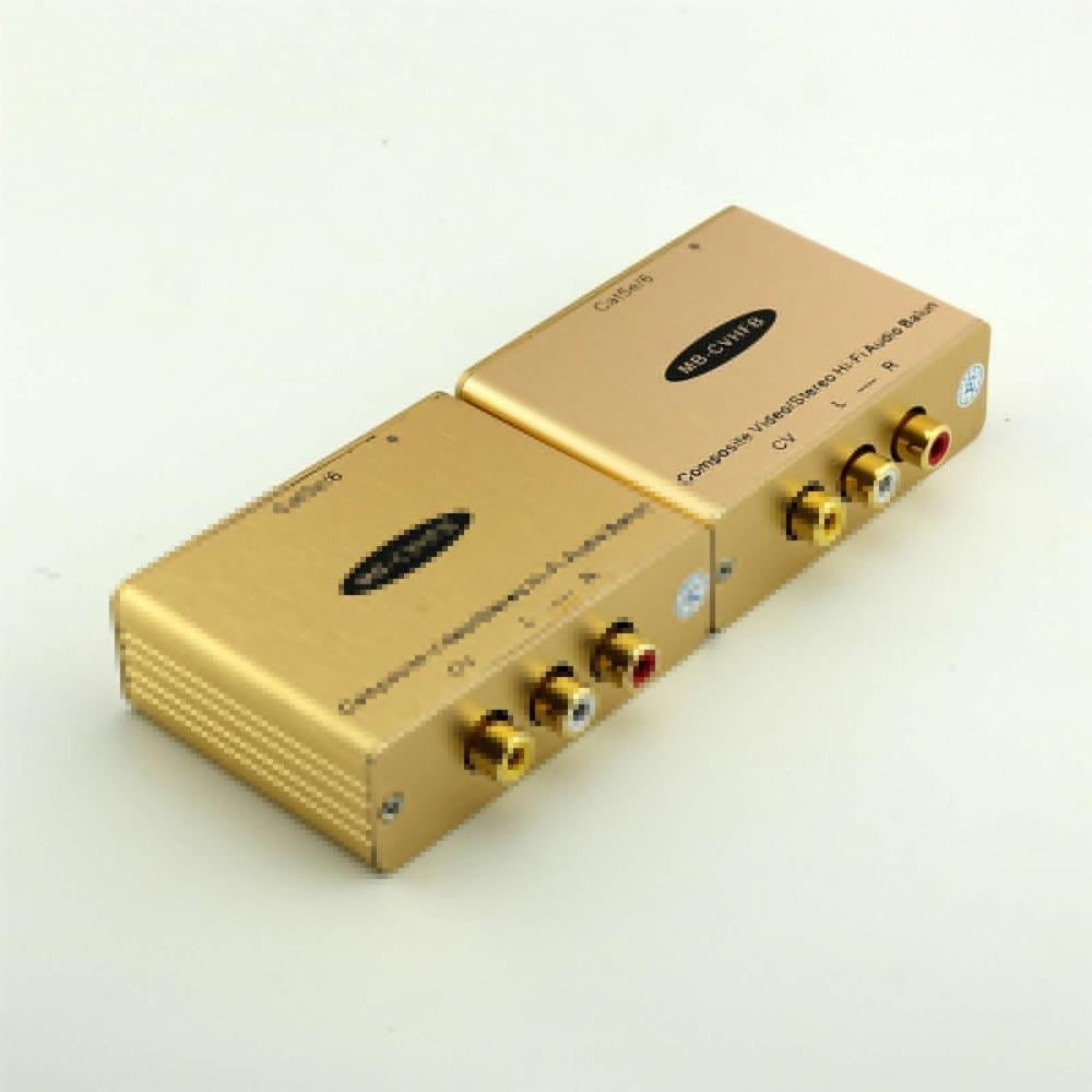 FOR 1pair Over Single RJ45 Cat5e/6 Composite Video/Stereo Hi-Fi Audio ...