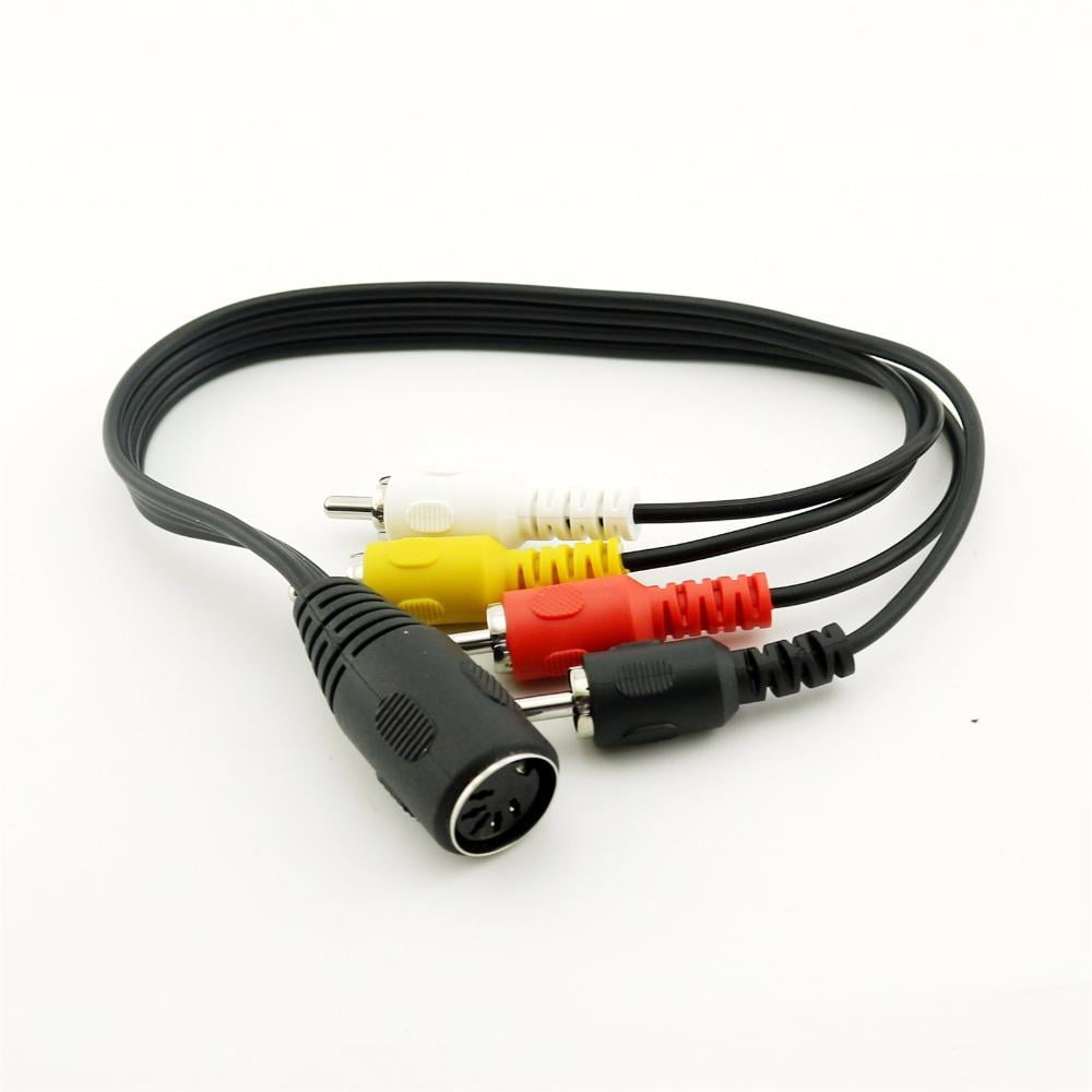 FOR 1pc 1Ft 5 Pin Din MIDI Female Socket to 4x RCA Male AMP ...