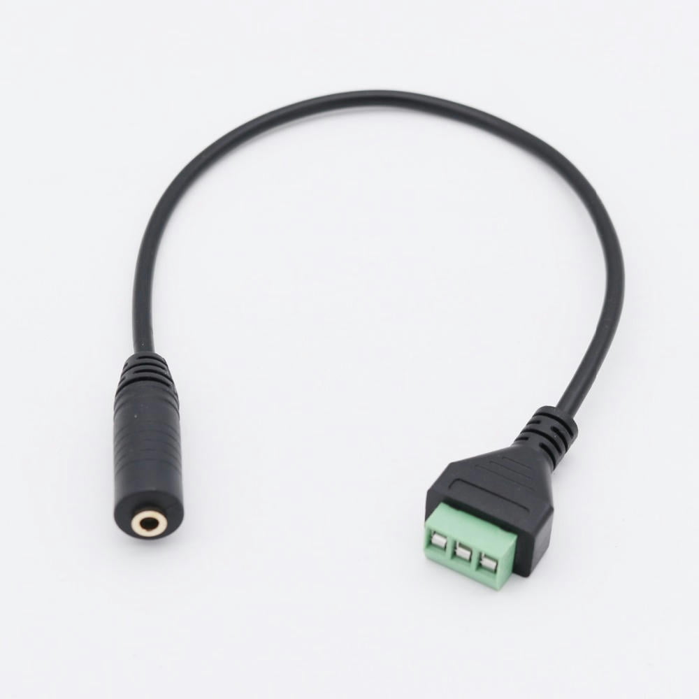 FOR 1pc 3.5mm 1/8 Stereo TRS Female 3 Pole To 3 Pin AV Screw Video ...