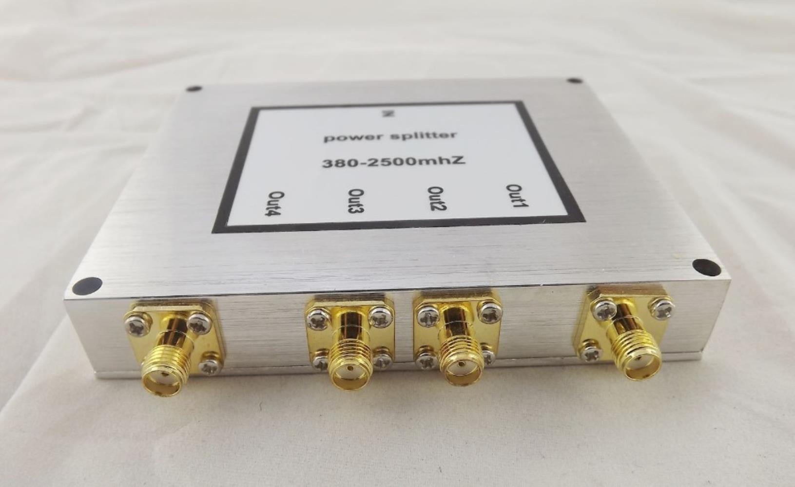 FOR 1pc RF Coaxial Coax Power Splitter Divider Combiner SMA 4-way Signal Booster Freq 380 ...