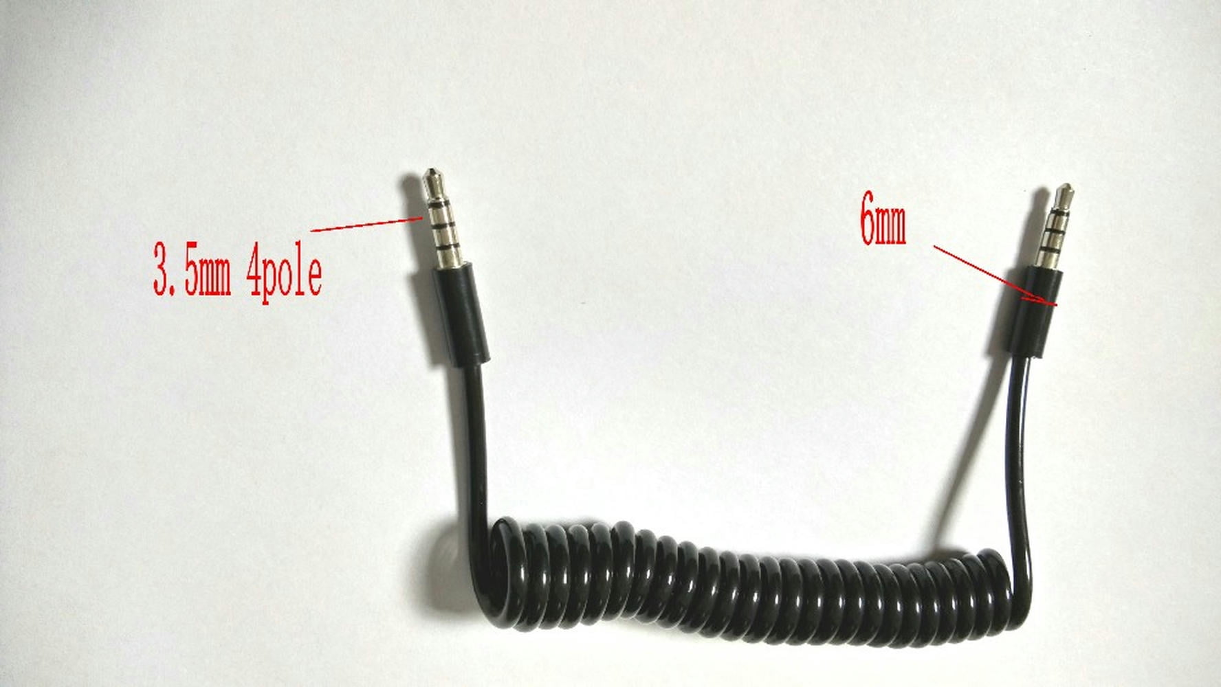 FOR 1pcs 3.5mm 4-pole aux audio cable male to male Audio Cable ...