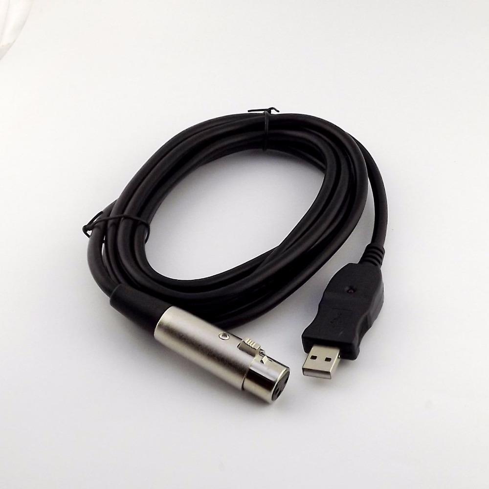 FOR 1pcs 3 Pin Female to USB 2.0 Male Microphone Link Adapter Converter ...