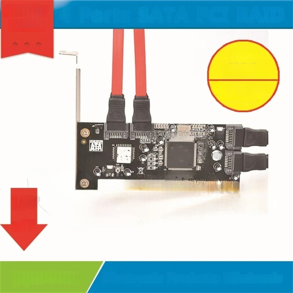 FOR 1pcs 4 Port SATA PCI CONTROLLER CARD 4 SATA SERIAL ATA PCI ...