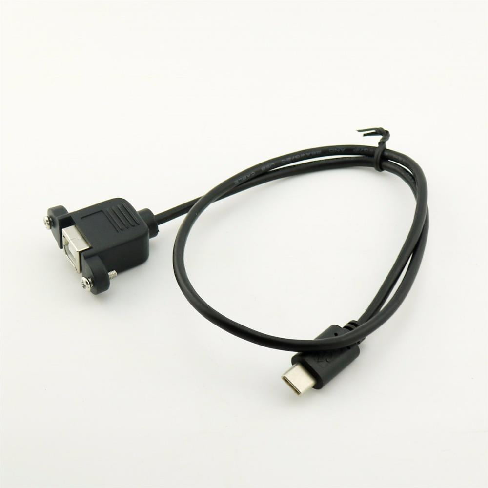 FOR 1pcs 50cm USB 2.0 B Female Socket Printer Panel Mount With Screw ...