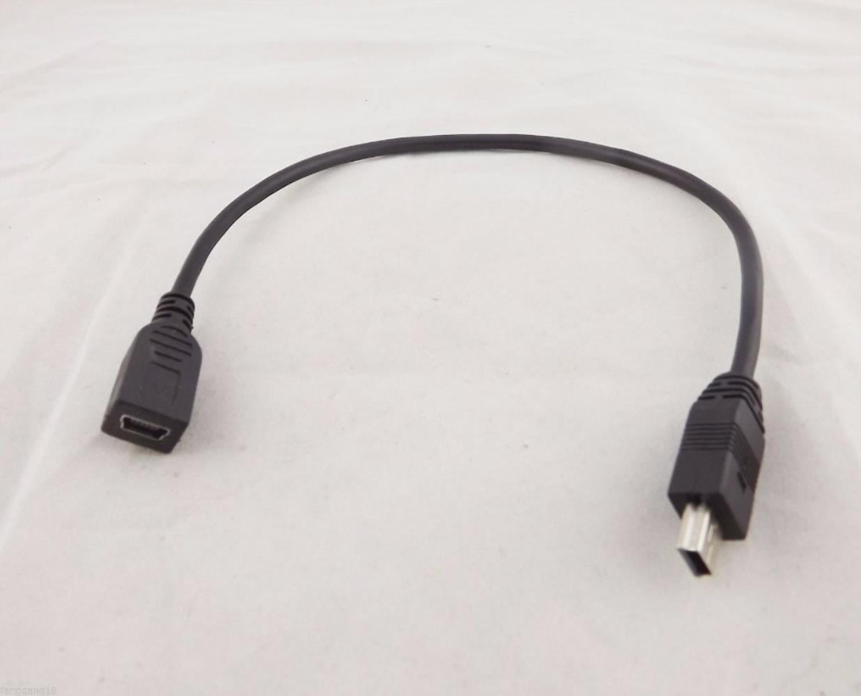 FOR 1pcs Mini USB B 5 Pin Male Plug To Female Jack Extension Data ...