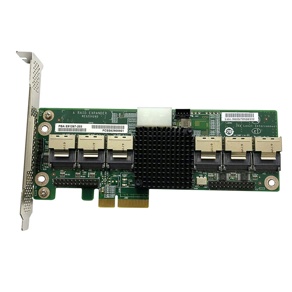 FOR 1pcs RES2SV240 E91267-203 24-Port SAS/SATA PCIe Expander Card SATA ...