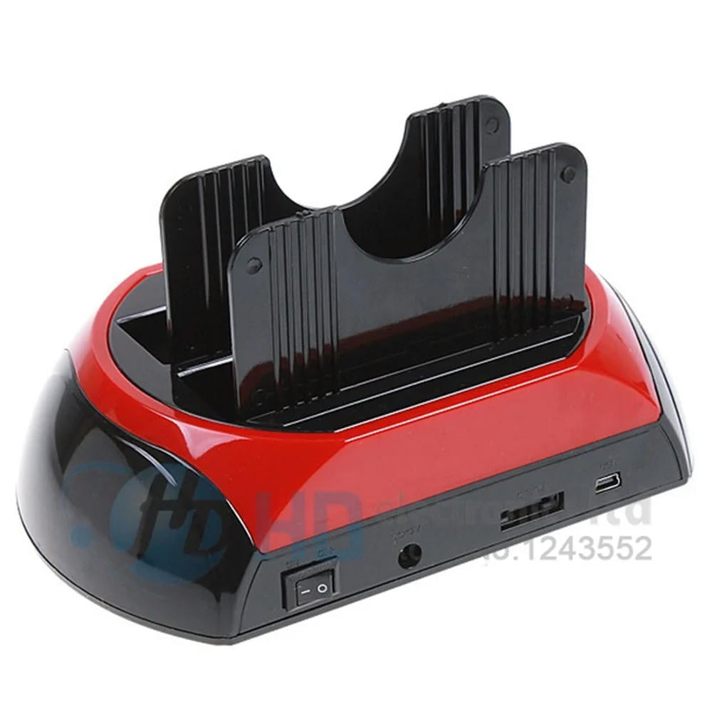 FOR 2.5 3.5 SATA IDE 2 Double - Dock HDD Docking Station e- SATA Hub ...